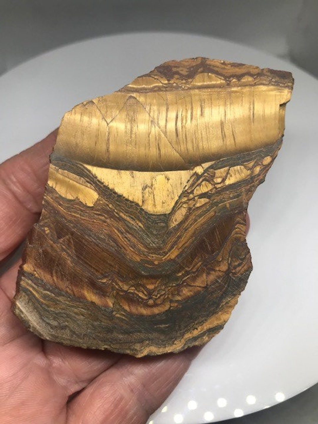 Tigers Eye Rough Slab 80x50x10 Mm 100% Natural From Australia 105grams ...