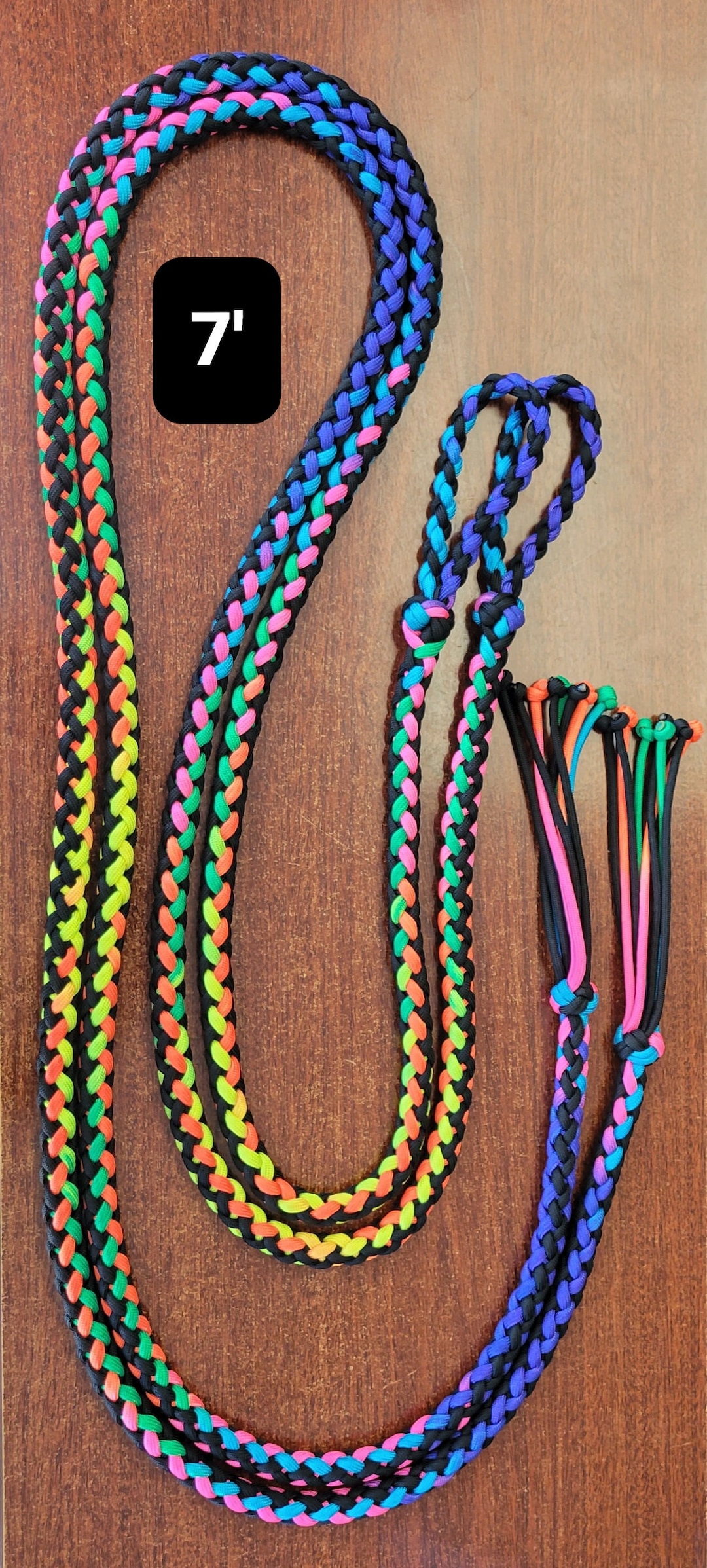 Split Reins CUSTOM Paracord Reins Round Gaucho Braid Quick Change Reins ...