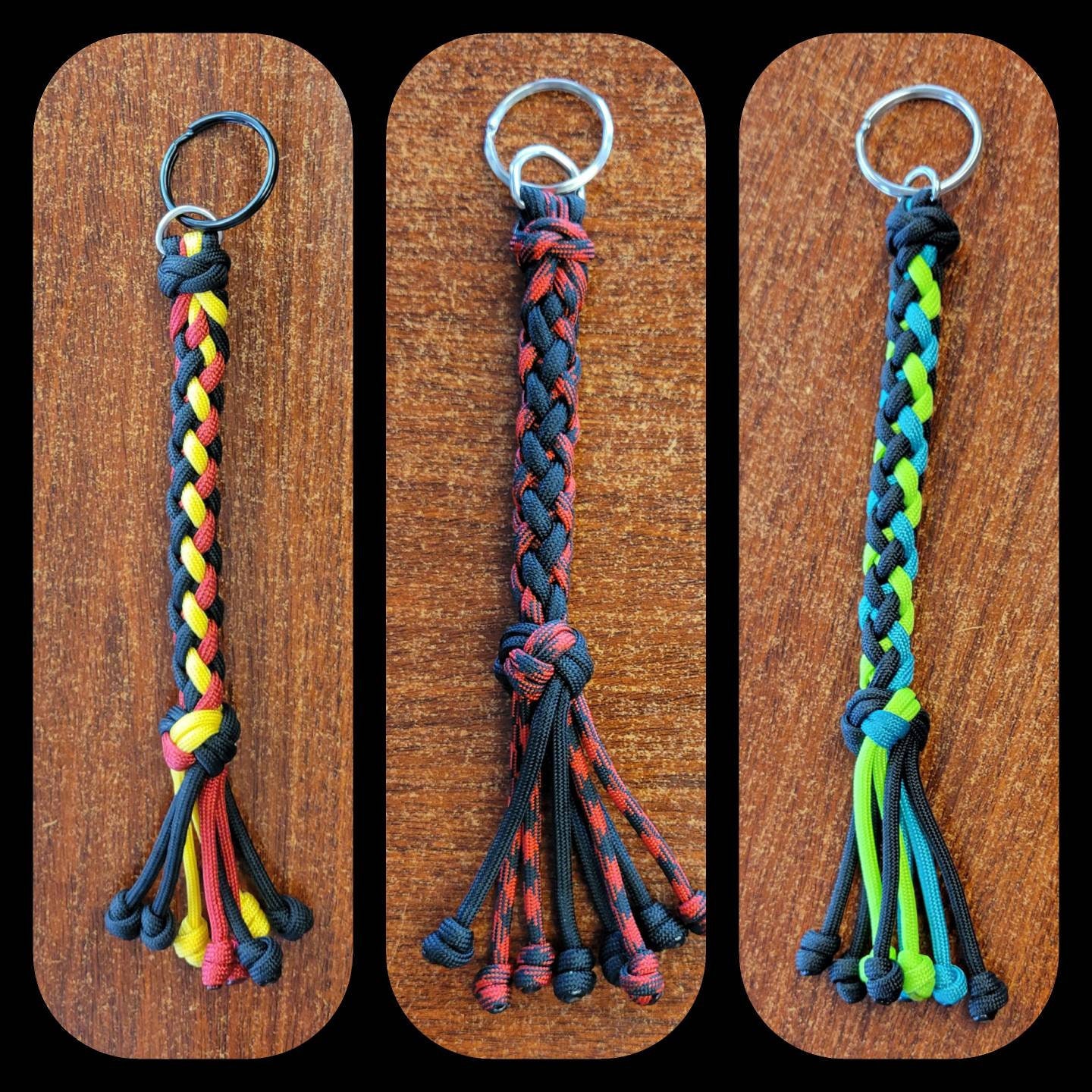 Keychains Whip Keychain Paracord Key Ring Braided Keychain - Etsy