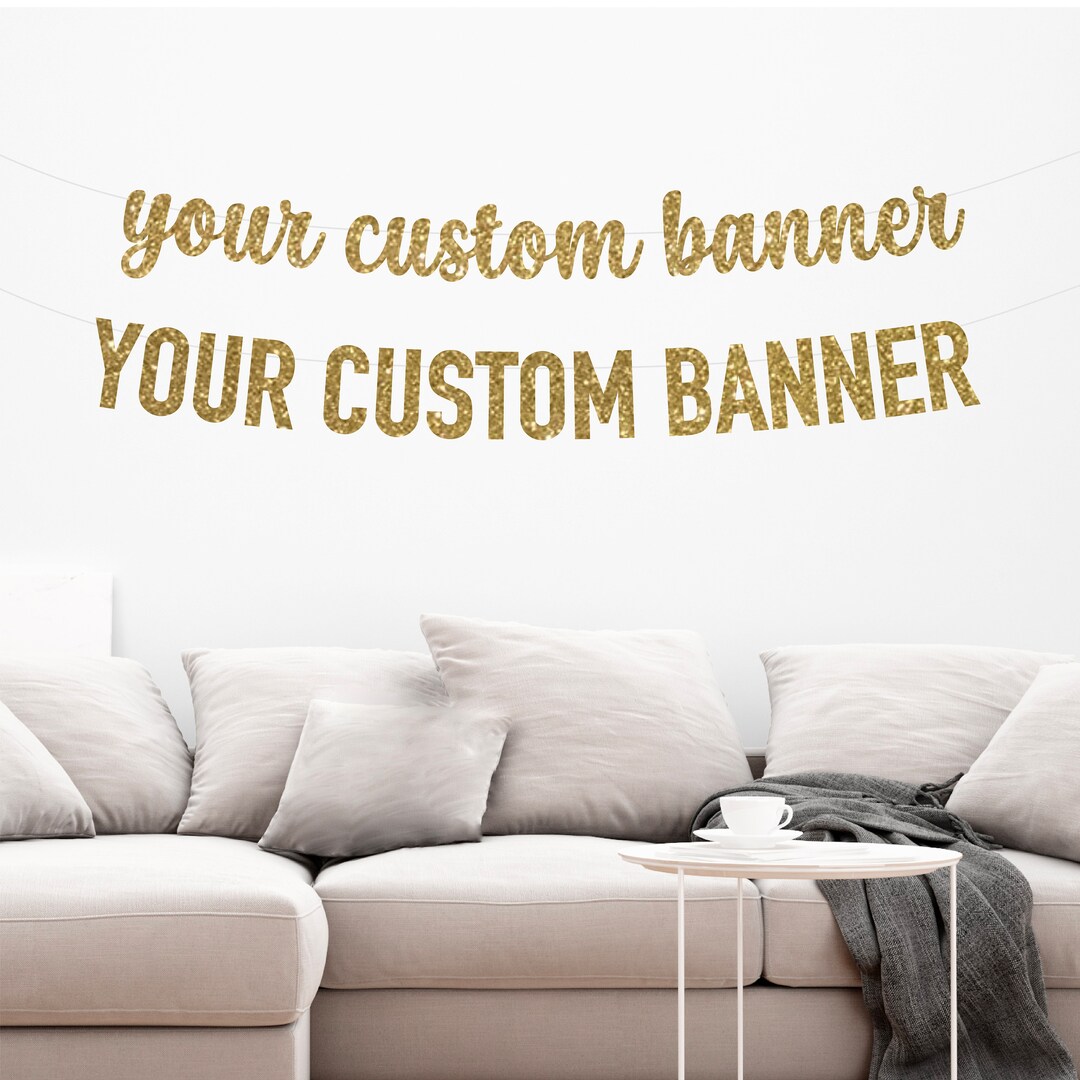Personalized Banner | Custom Banner | Pre-strung Banner | Letter Banner ...