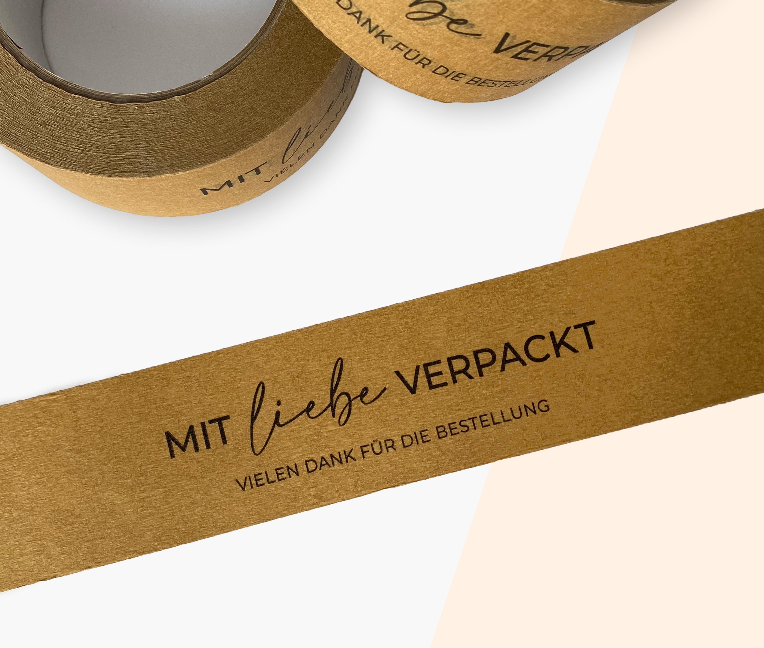 ECO parcel belt 66 m Packaging tape Paper tape Kraft | Etsy