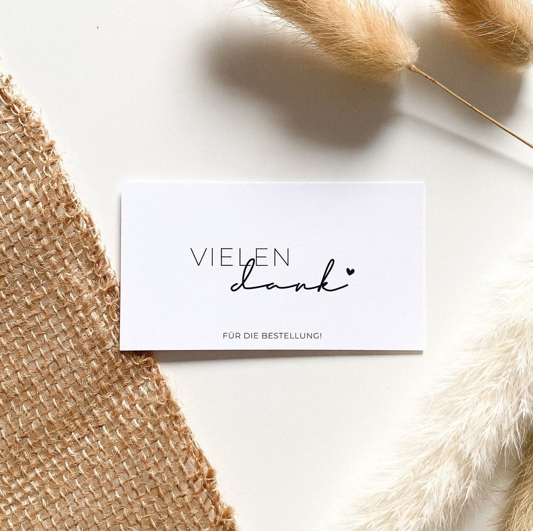 Paketbeileger "Vielen Dank für die Bestellung" weiß/schwarz ...