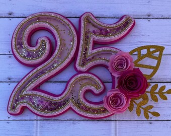 Number Cake Topper Shaker - Etsy