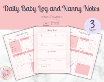 Nanny Notes for Nanny Binder Babysitter Notes Nanny Schedule and Baby ...