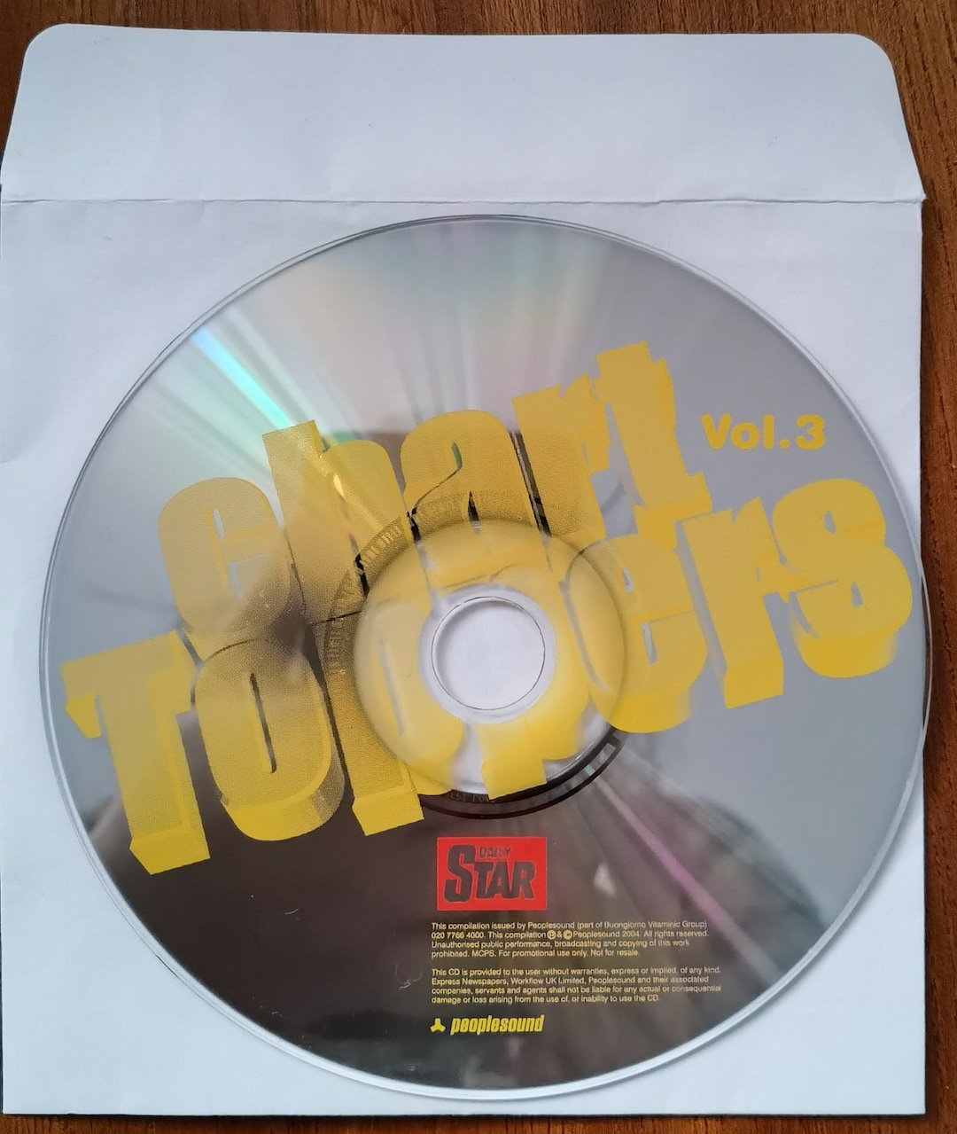 Daily Star Chart Toppers Vol. 3 Cd Only. Bizarre Inc, Space, Nomad, K.C ...