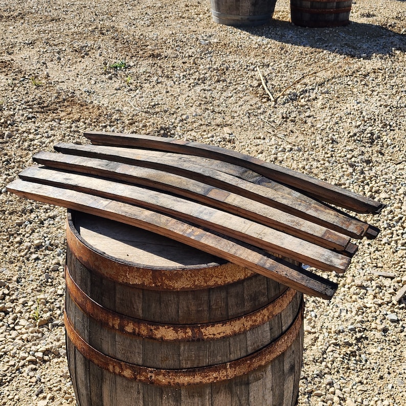 SET OF 10 Authentic Whiskey Barrel Staves, Bourbon Barrel Staves ...