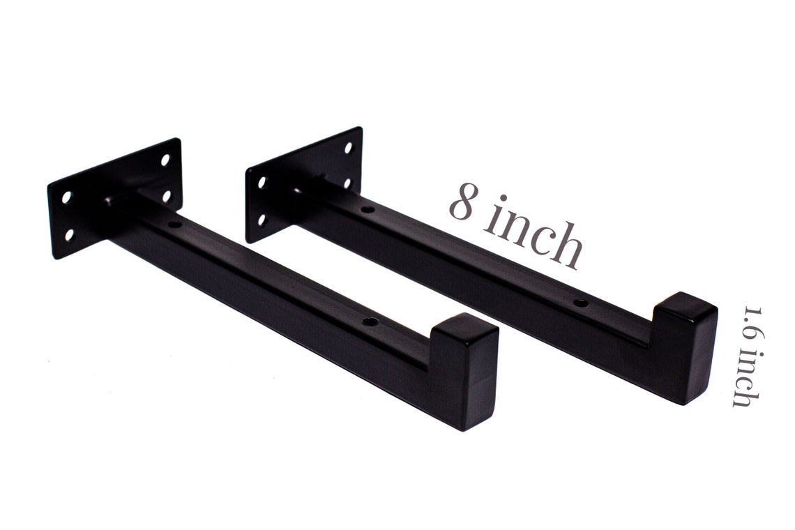 8 Floating Shelf Brackets 4-pack Modern Minimalistic - Etsy