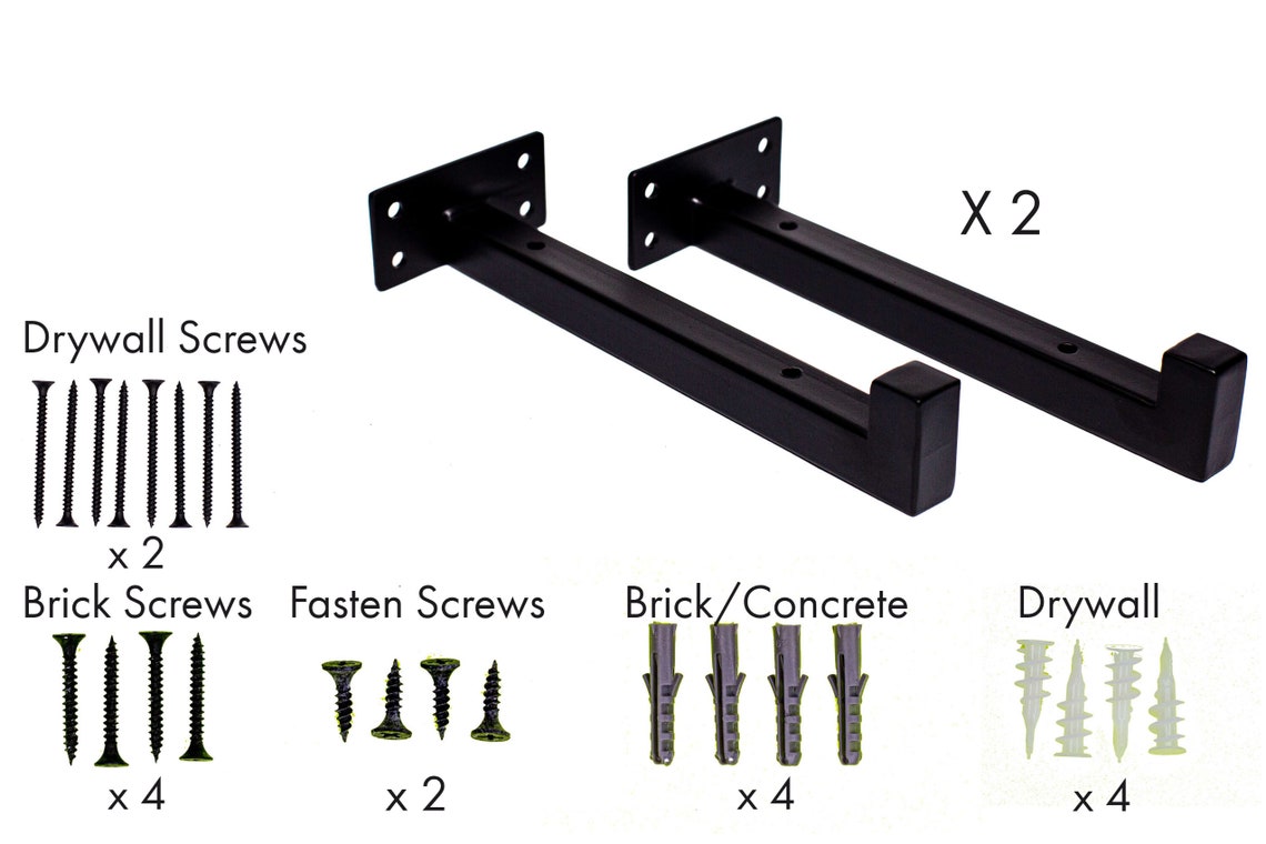 8 Floating Shelf Brackets 4-pack Modern Minimalistic - Etsy