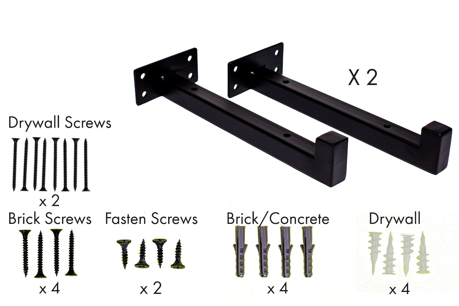 8 Floating Shelf Brackets 4-pack Modern Minimalistic - Etsy