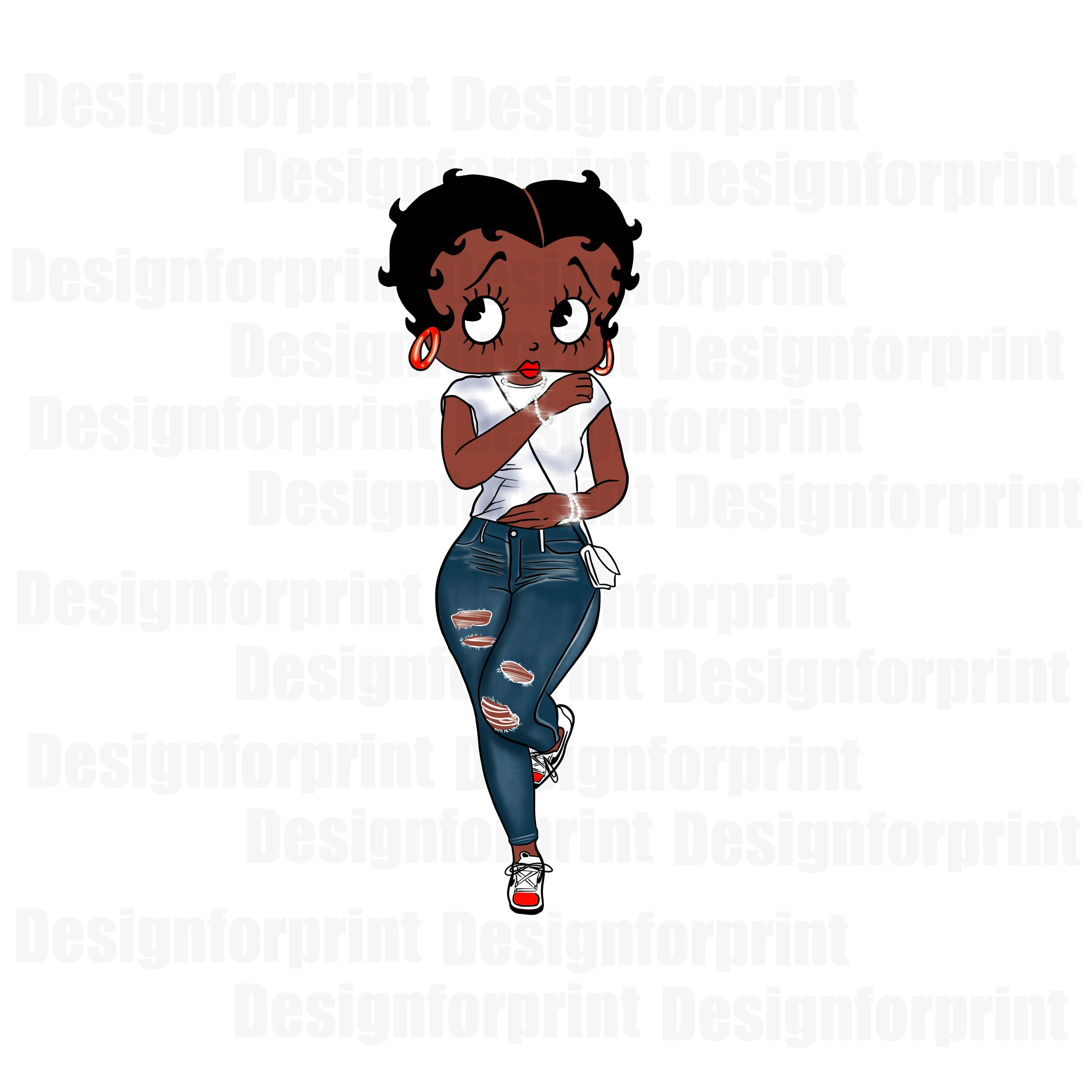 Png Sublimation Black Betty Boop Black Betty Boop PNG Digital Download ...