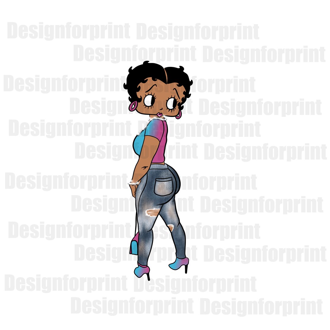 Diva in Cut Jeans, Betty in Jeans, Sublimation, Wall Decor, Trending - Etsy