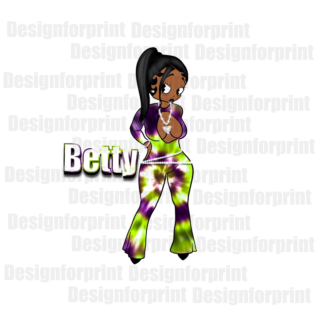 Tie Dye Betty Png , Long Hair Betty Png , Betty Rocking Jewelry Png ...