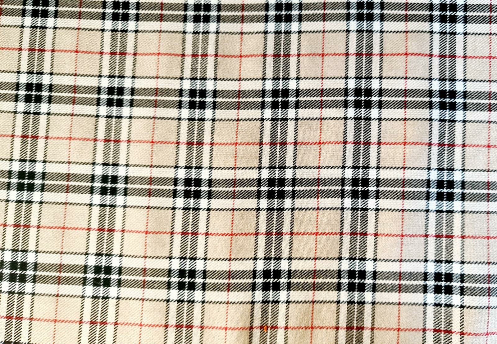 Beige Tartan Kariert Kariert Poly Viskose Stoff 150cm Breit | Etsy