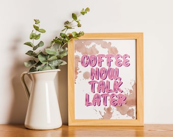 Cute Coffee Print | Etsy