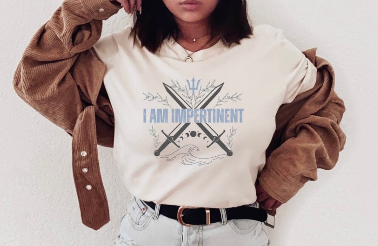 PJO T-shirt, “I Am Impertinent” Quote, Artistic Percy TV Show Merch ...