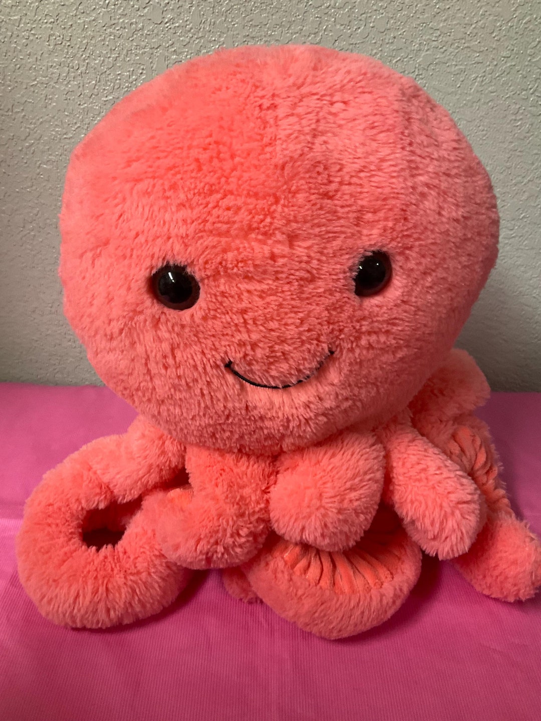 Pink Plush Smiley Octopus Stuffed Animals Plush Toys Stuffies Plushies ...