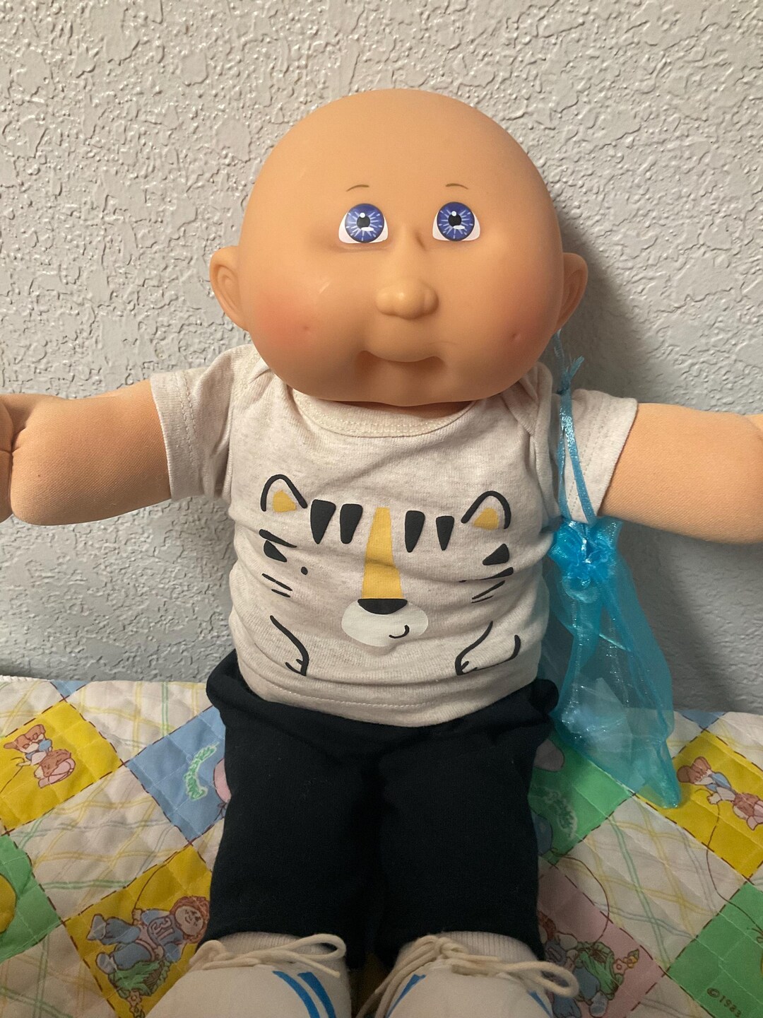 RARE Limited Edition 25th Anniversary Cabbage Patch Kid Bald Boy Blue ...