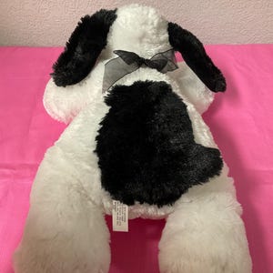 Goffa International White & Black Floppy Stuffed Dog Vintage Plush Toys ...