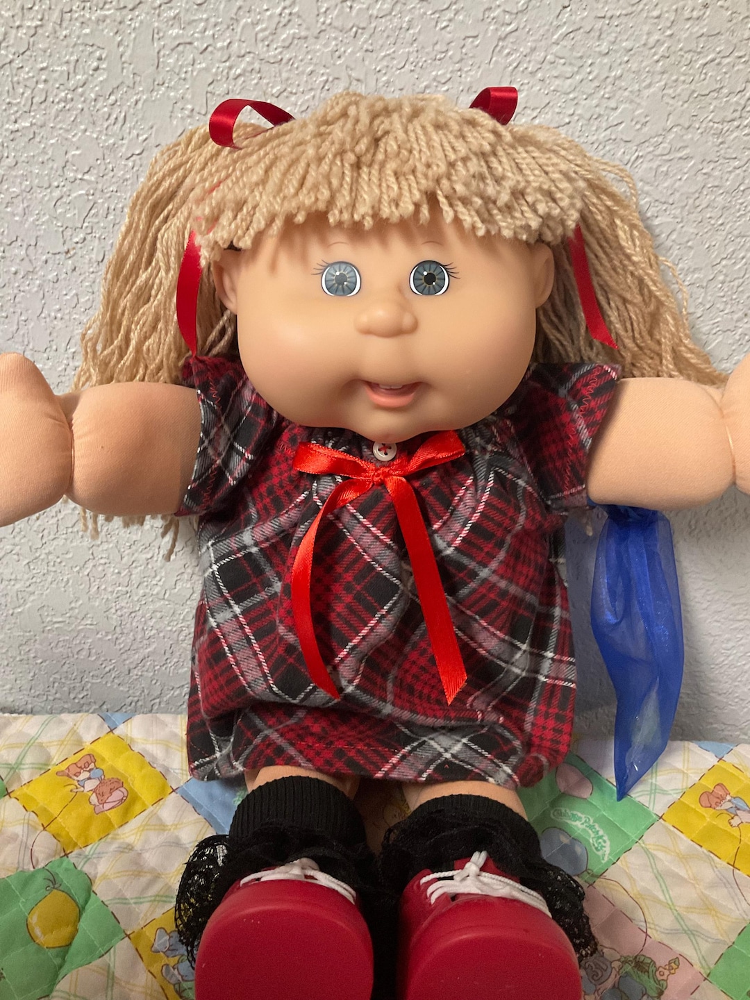 Vintage Cabbage Patch Kid Play Along Girl PA-1 Wheat Hair Gray Eyes ...