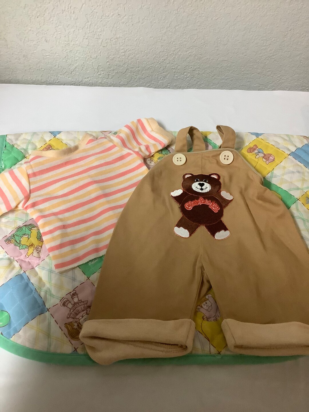 Vintage Cabbage Patch Kid Teddy Bear Overalls and Matching Shirt OK ...