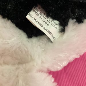 Goffa International White & Black Floppy Stuffed Dog Vintage Plush Toys ...