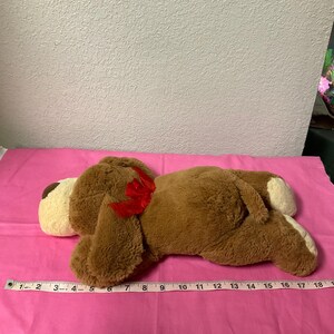 Goffa International Plush Floppy Brown Dog With Red Bow Stuffed Animals ...