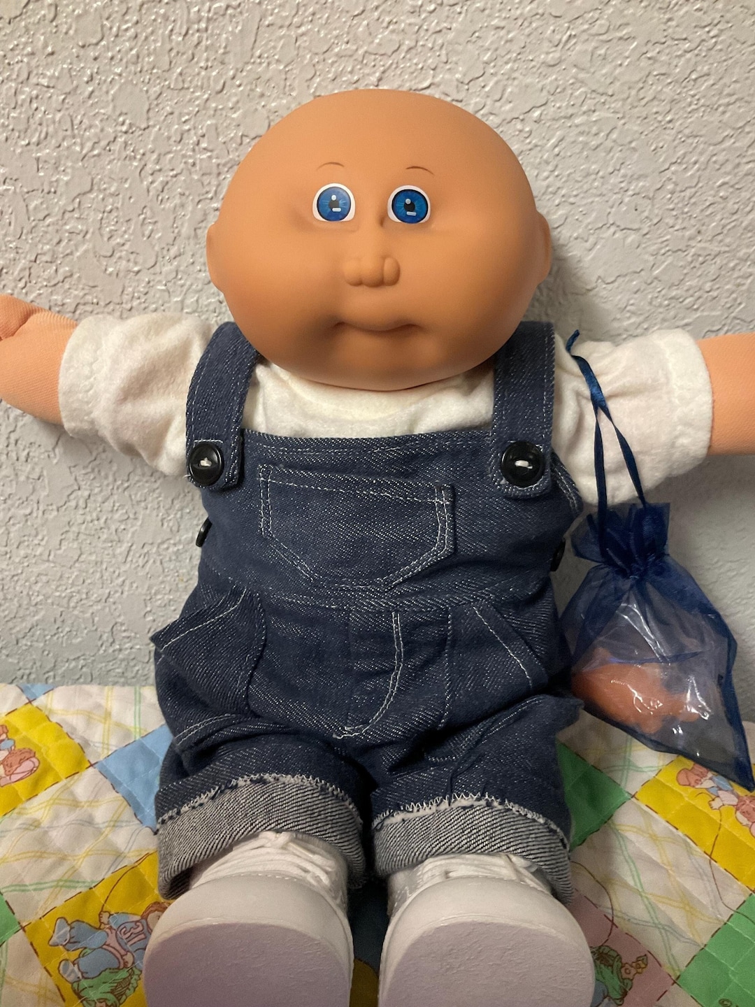 Vintage Cabbage Patch Kid Bald Preemie Boy Blue Eyes Head Mold 1 SS ...