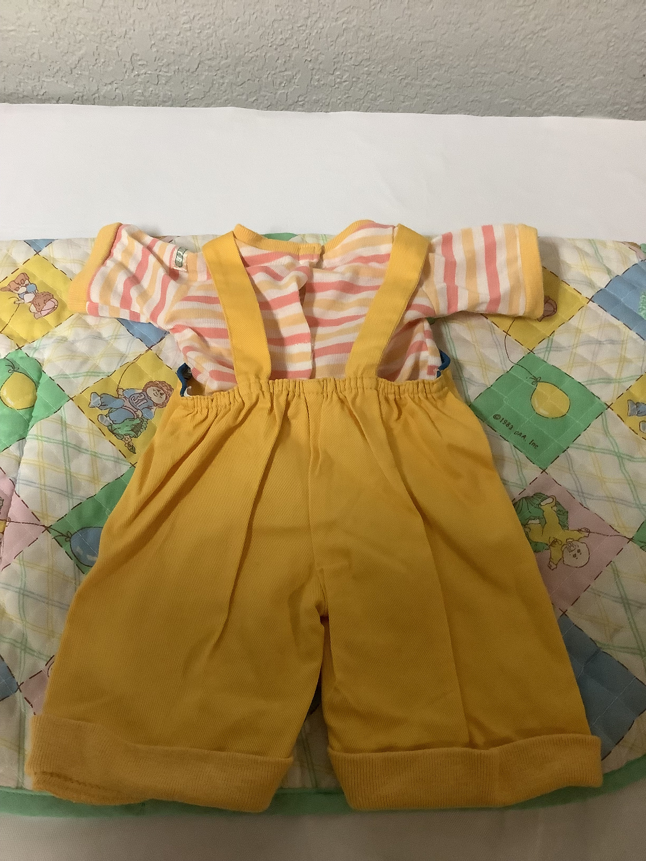 RARE Vintage Cabbage Patch Kid Teddy Bear Overalls in Harder to Find ...