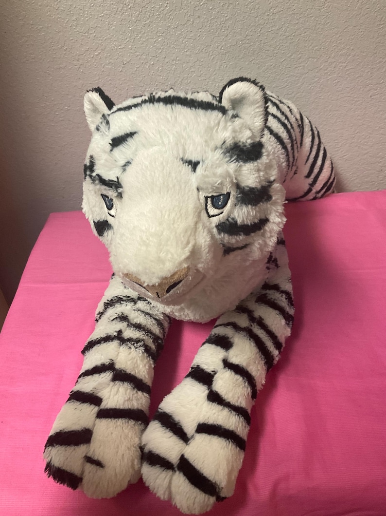 Restored IKEA Onskad Plush White Tiger Stuffed Animals Plush Toys ...