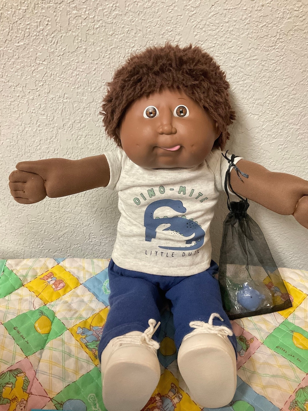 RARE Vintage Cabbage Patch Kid Boy African American Head Mold 11 Tongue ...