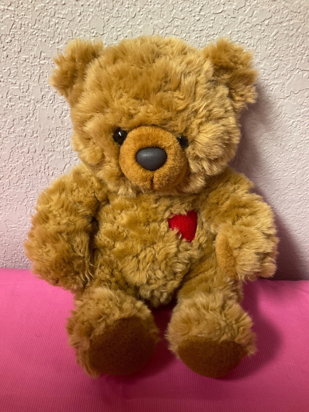 Plush Brown Teddy Bear With Heart on Chest Stuffed Animals Plush Toys ...