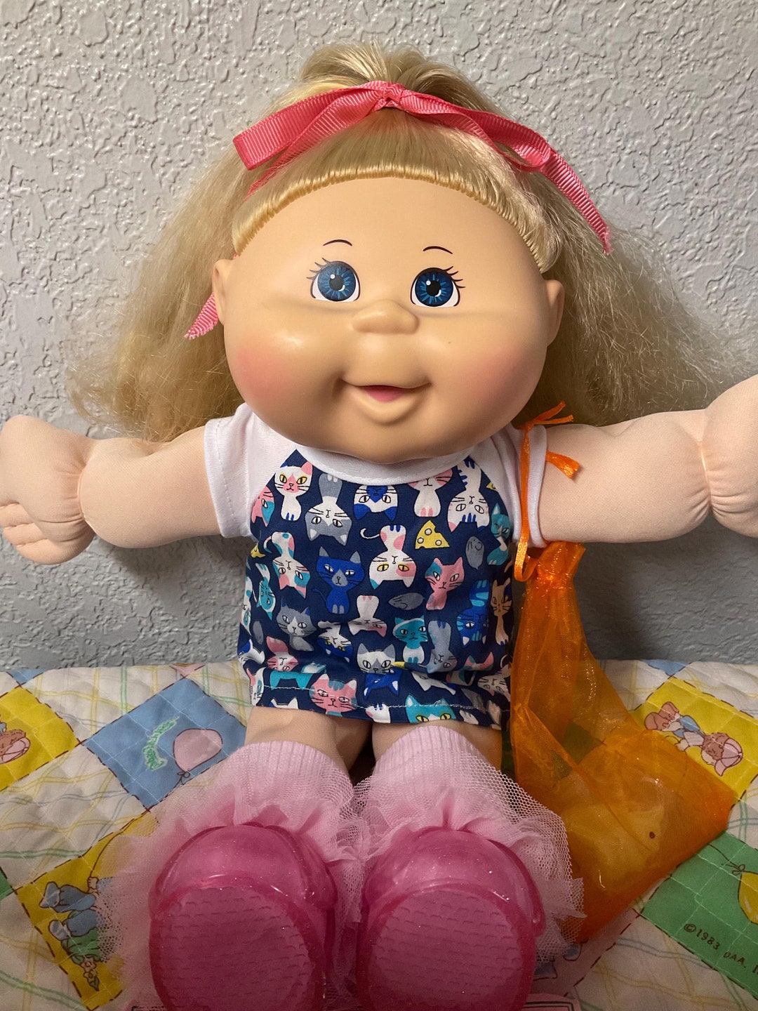 Cabbage Patch Kids Girl Blonde Single Pony Blue Eyes Jazwares JZ-11K ...