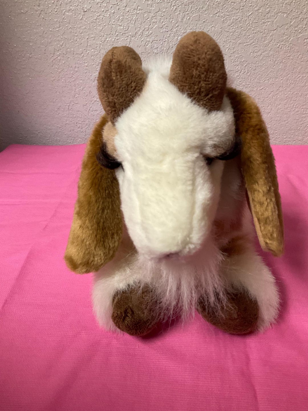 Brown and White Plush Goat Stuffed Animals Plush Toys Goat Plushies ...