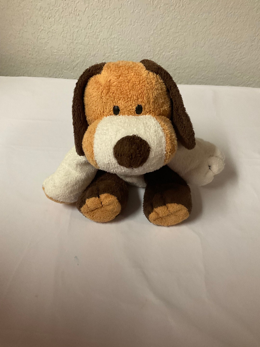 TY Pluffies Whiffer the Dog Beagle Beanie Baby 2002 Brown White Tan 12 ...