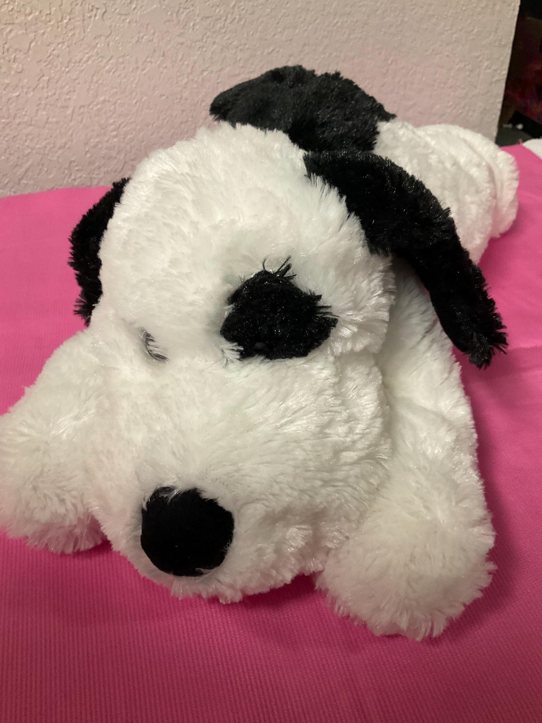 Goffa International White & Black Floppy Stuffed Dog Vintage Plush Toys ...