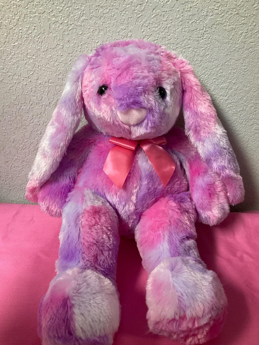 Kellytoy Plush Multicolored Pink & Purple Bunny Rabbit Stuffed Animals ...