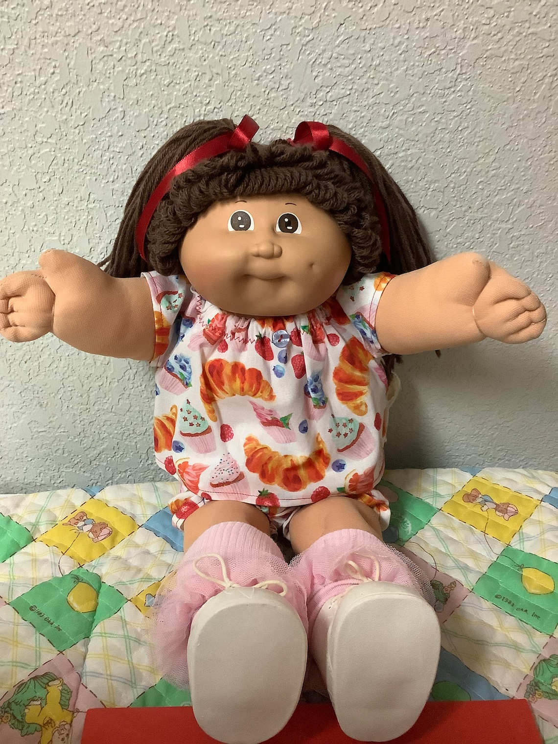 FIRST EDITION Vintage Cabbage Patch Kid Girl Head Mold 3 Brown Hair ...