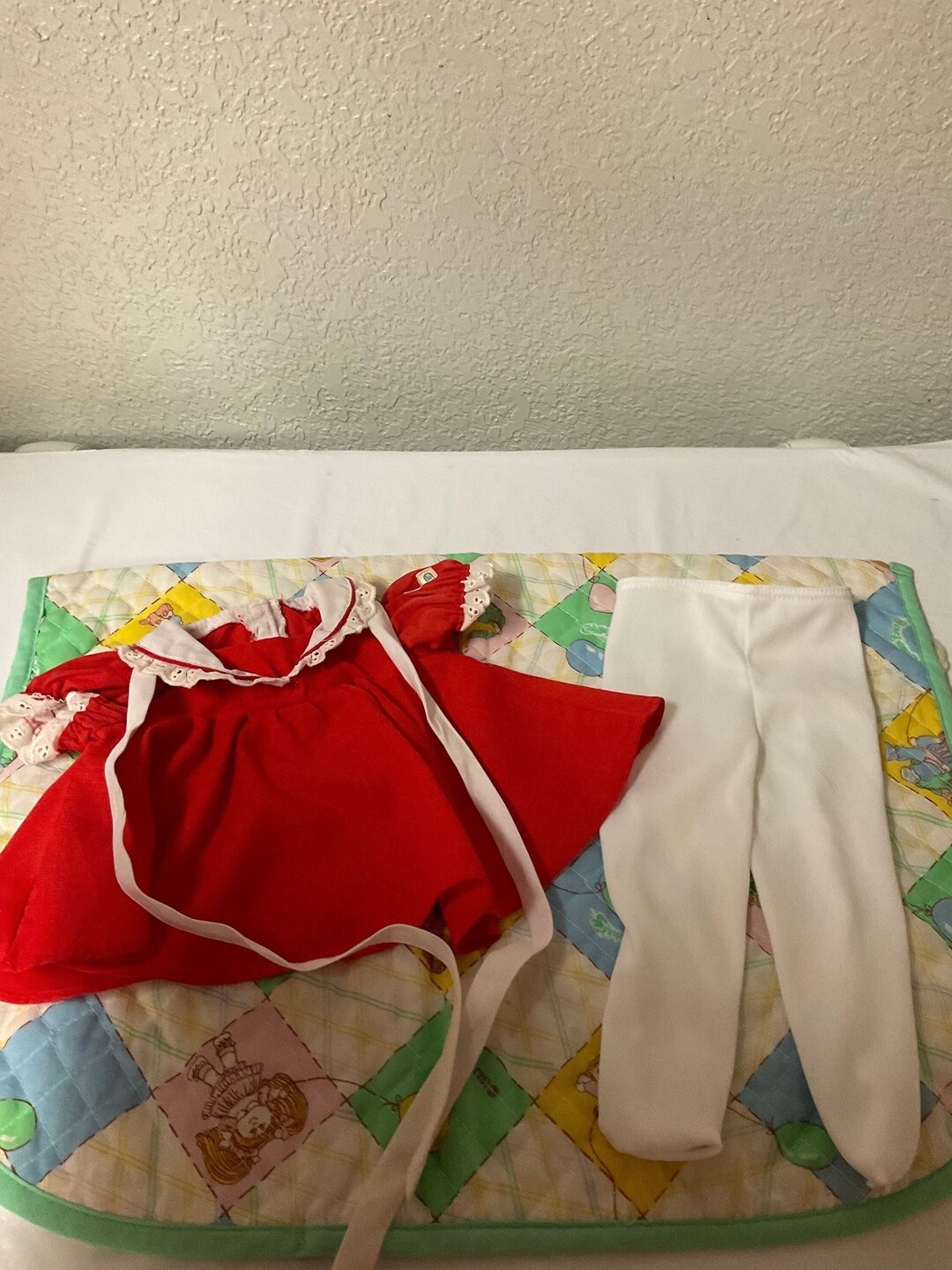 Vintage Cabbage Patch Kids Red Swing Dress & White Tights OK Factory ...