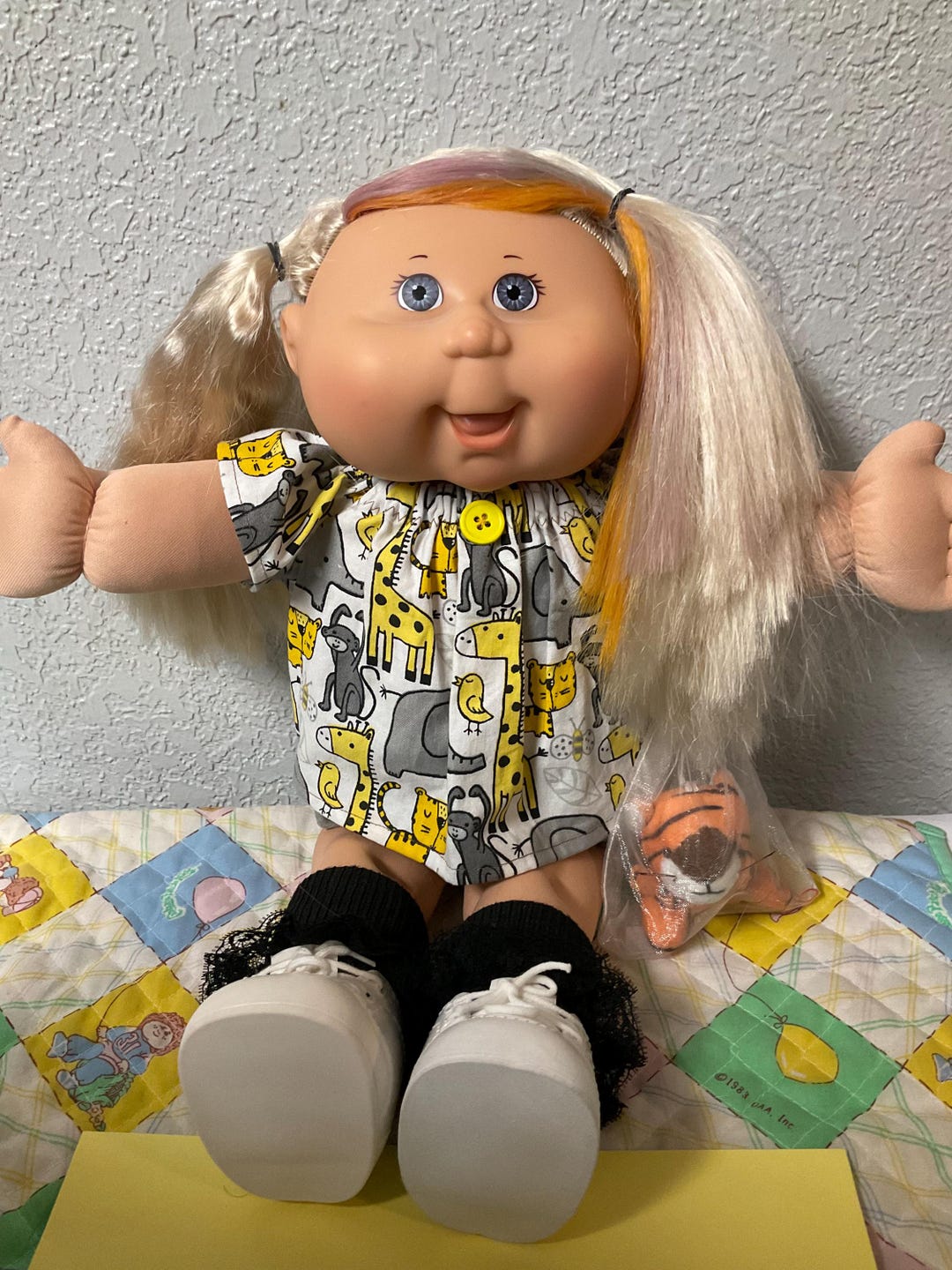 Vintage Cabbage Patch Kid Play Along Girl-pa-5 Blonde Cornsilk Hair ...
