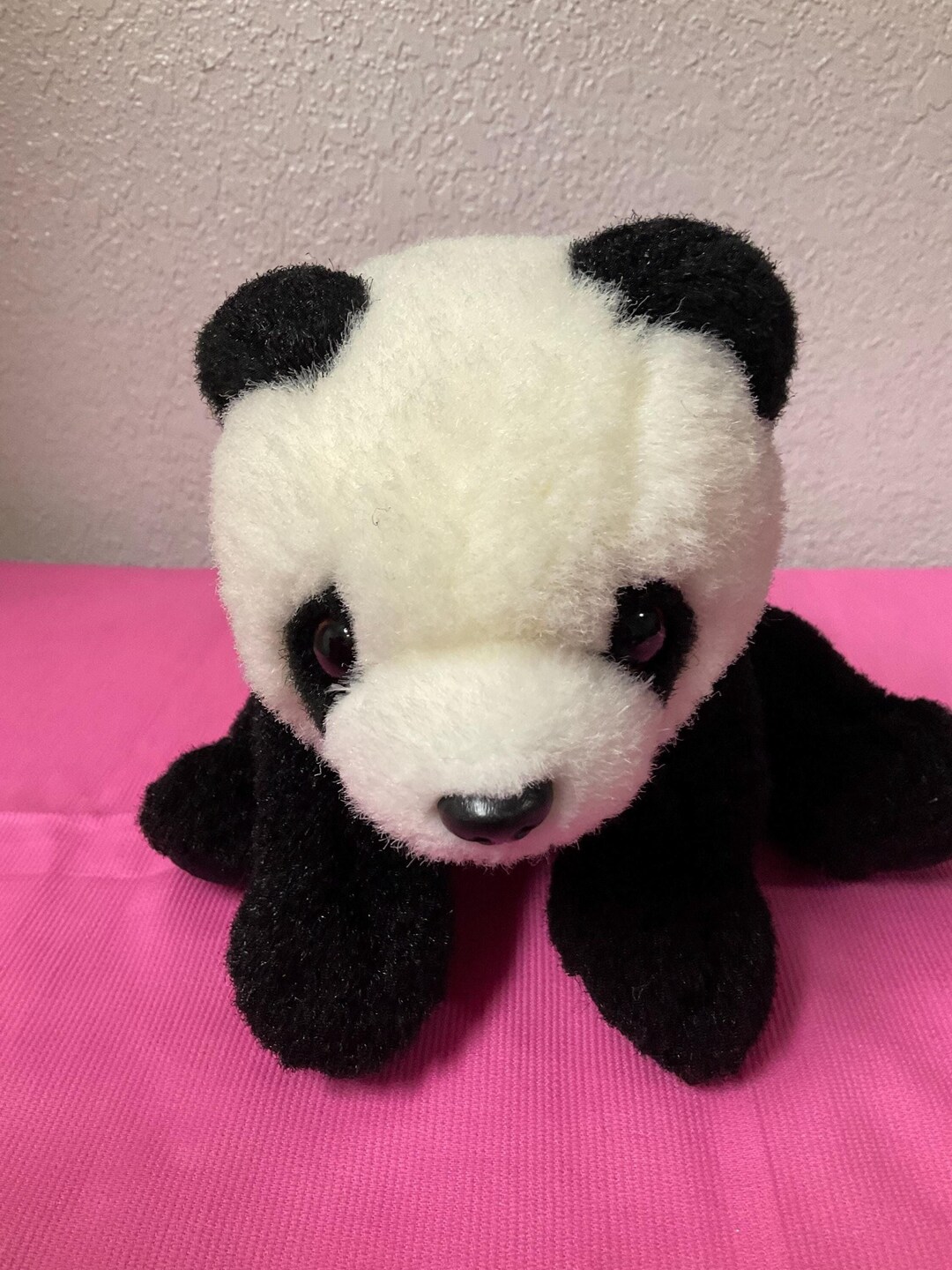 Vintage Ty Classic Panda Bear Bamboo Plush Stuffed Animal Black and ...