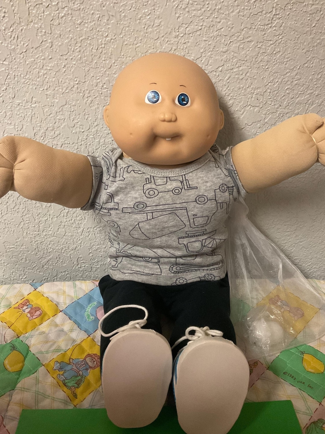 Vintage Cabbage Patch Kid HTF Bald Boy Blue Eyes Head Mold #5 OK ...