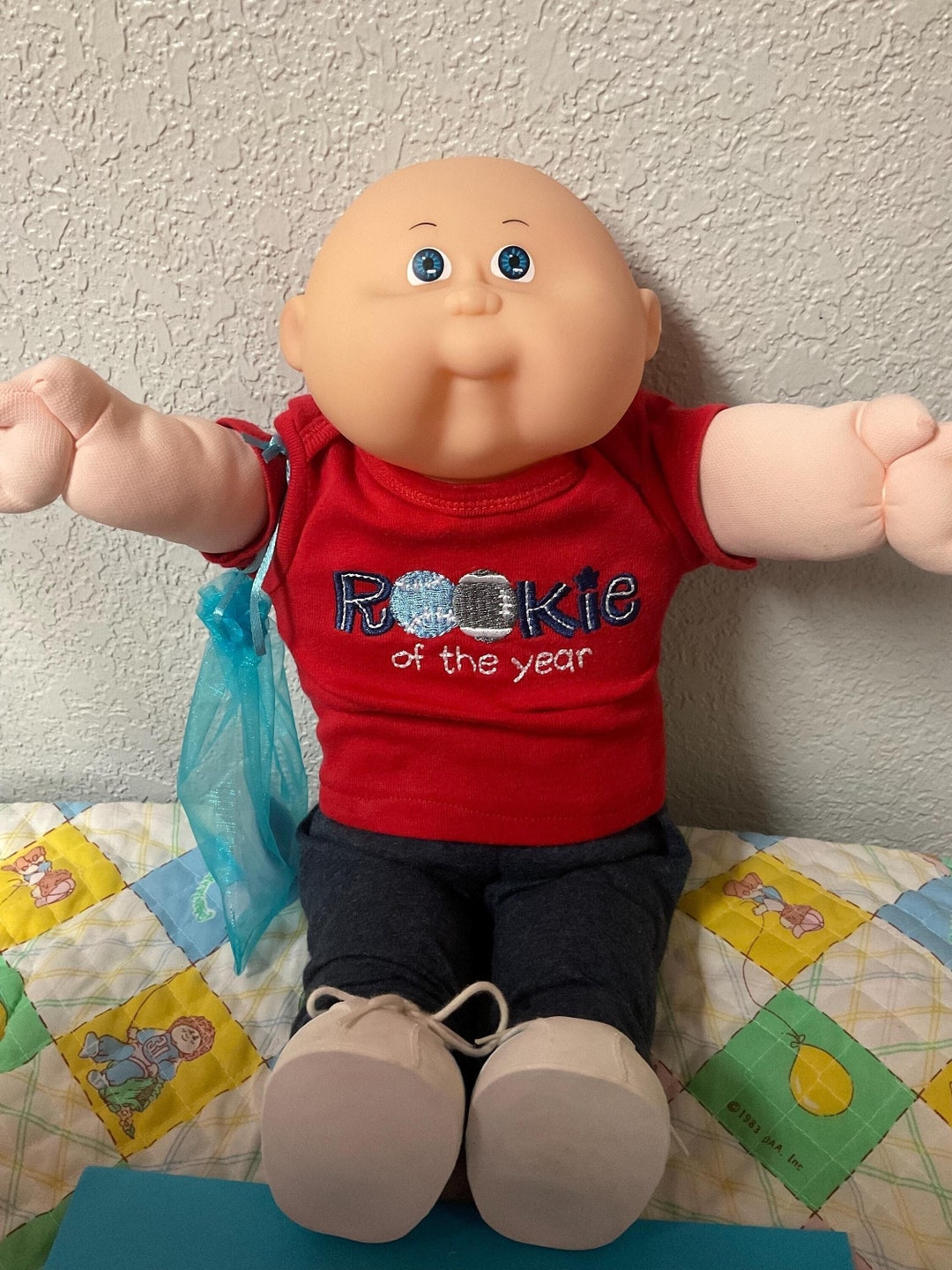 RARE Vintage Cabbage Patch Kid Bald HM#20 Boy Blue Eyes OK Factory 1988 ...
