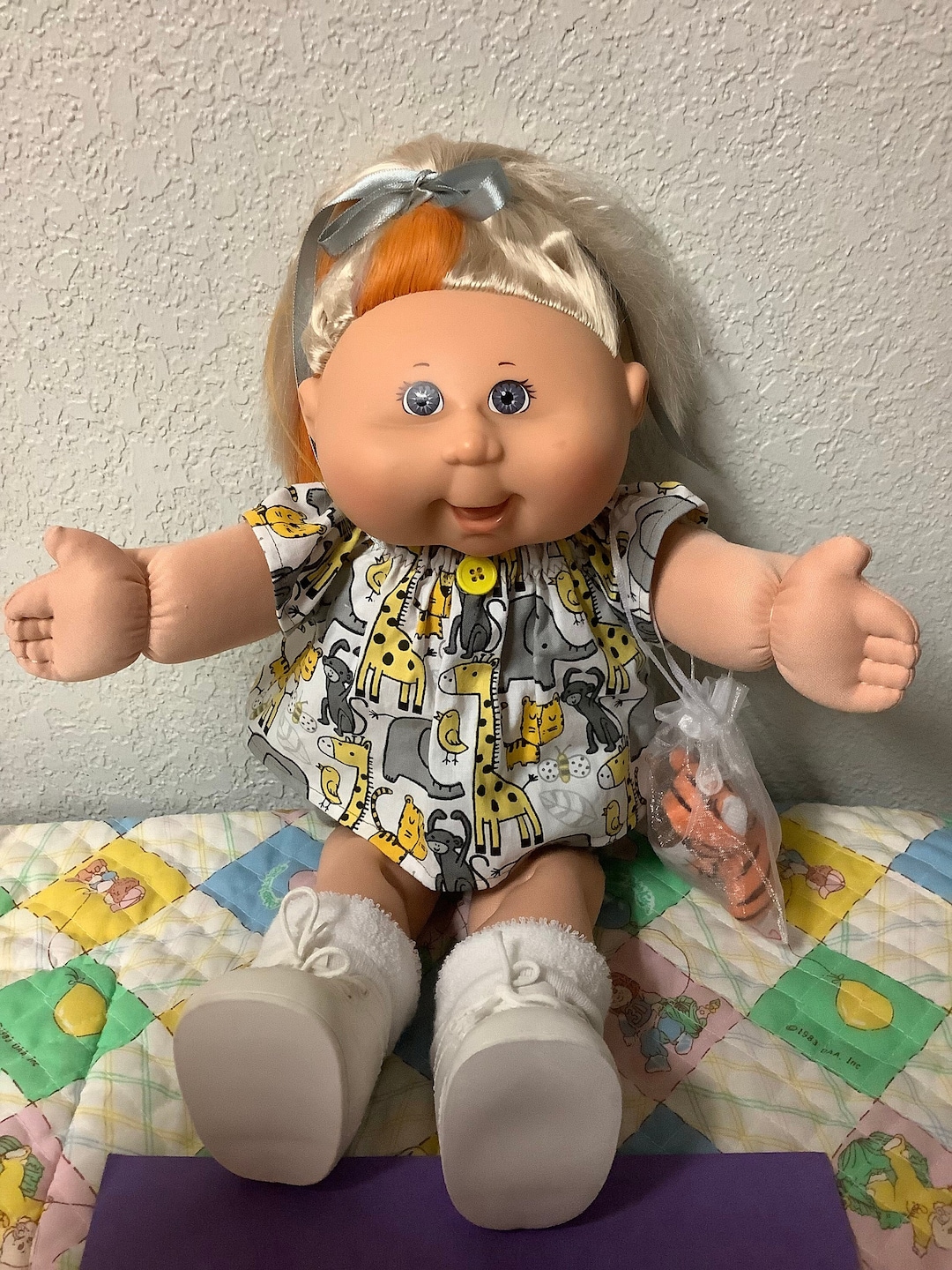 Cabbage Patch Kid Play Along PA-5 Blonde Cornsilk Pony With Orange Streak Gray Eyes 2004 ...