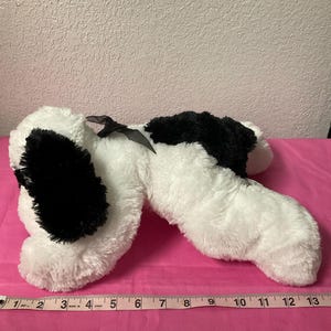 Goffa International White & Black Floppy Stuffed Dog Vintage Plush Toys ...