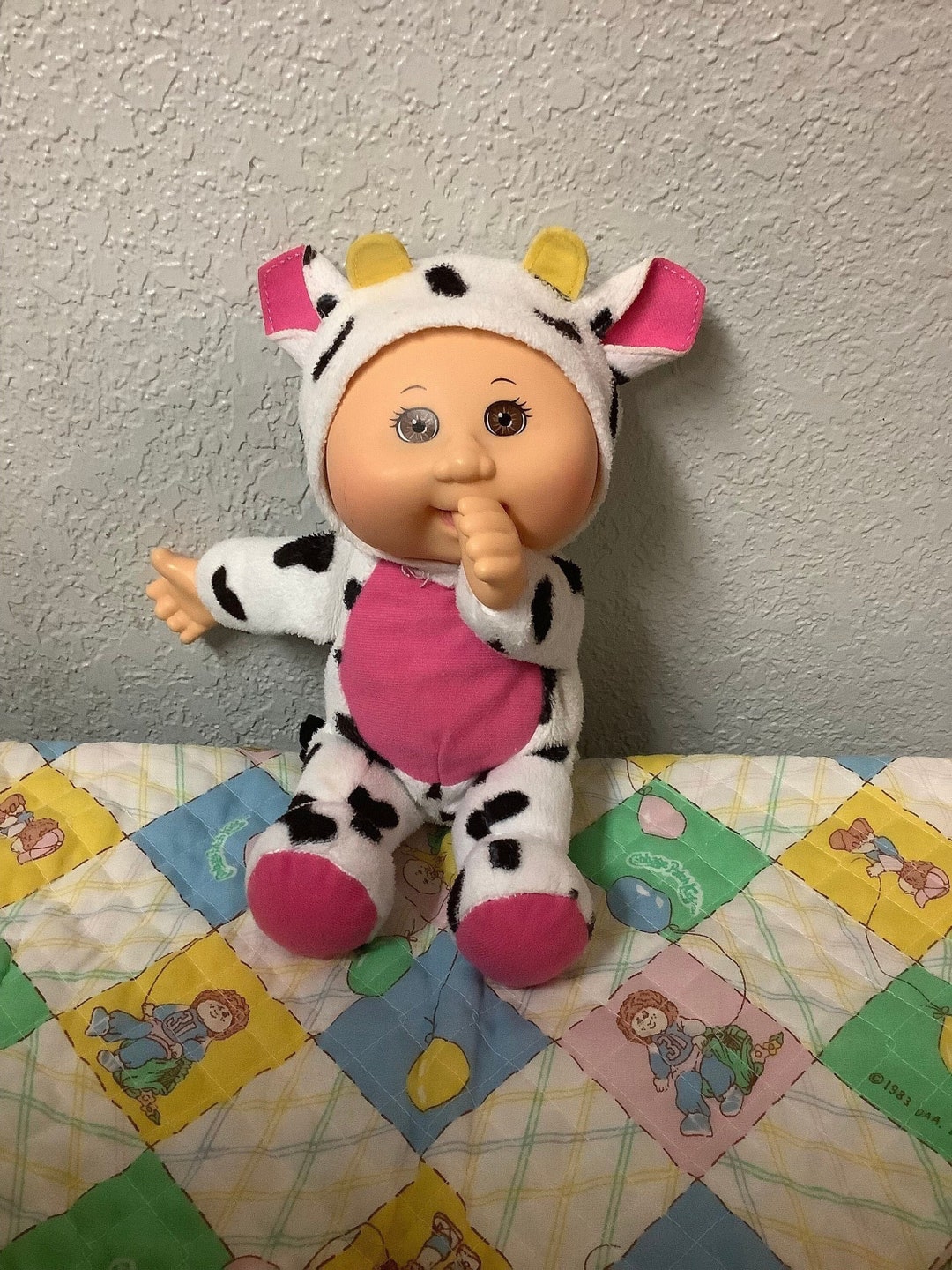 Cabbage Patch Kids Cutie Clara Cow 2016 9 Inches Brown Eyes Animal ...