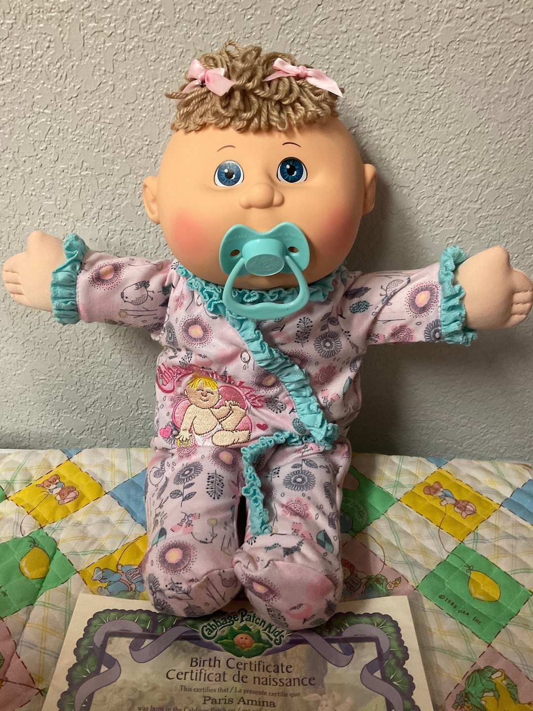 Cabbage Patch Kids Babyland Exclusive Little Girl Blue Eyes Oatmeal ...