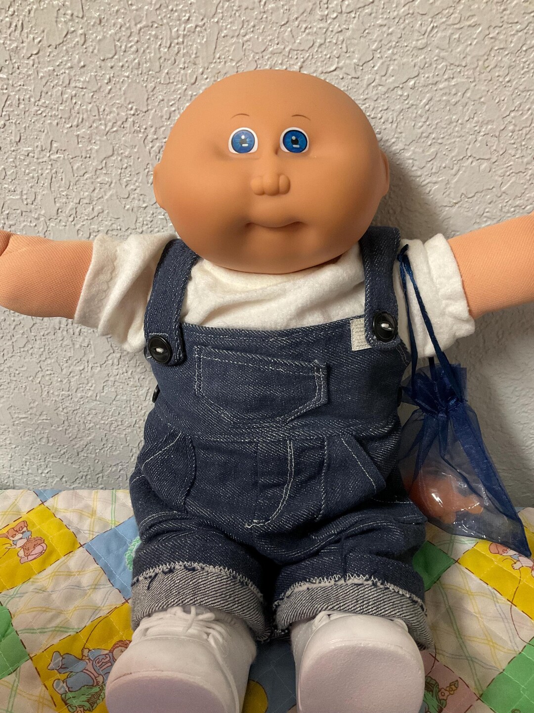 Vintage Cabbage Patch Kid Bald Preemie Boy Blue Eyes Head Mold #1 SS ...
