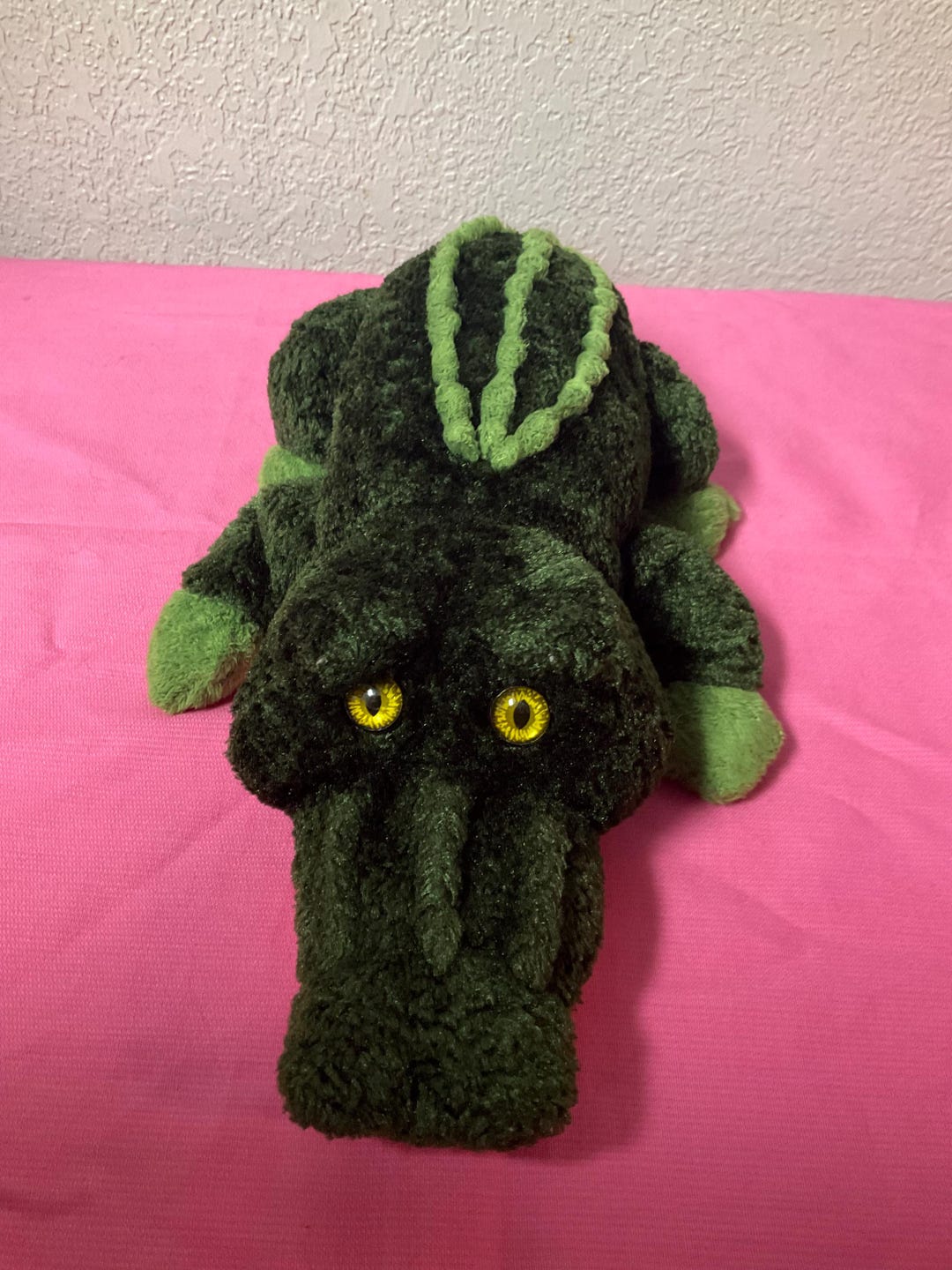 Aurora Plush Dark Green Alligator With Beans or Pellets Stuffed Animal ...