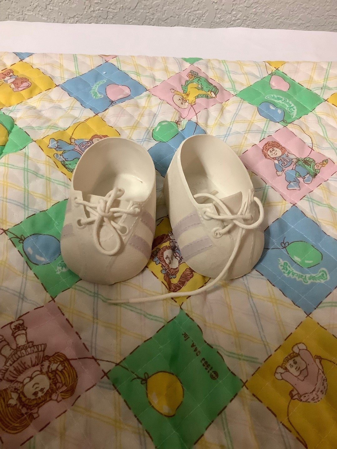 Vintage Cabbage Patch Kids Shoes With Purple Stripe for CPK Girl Dolls ...