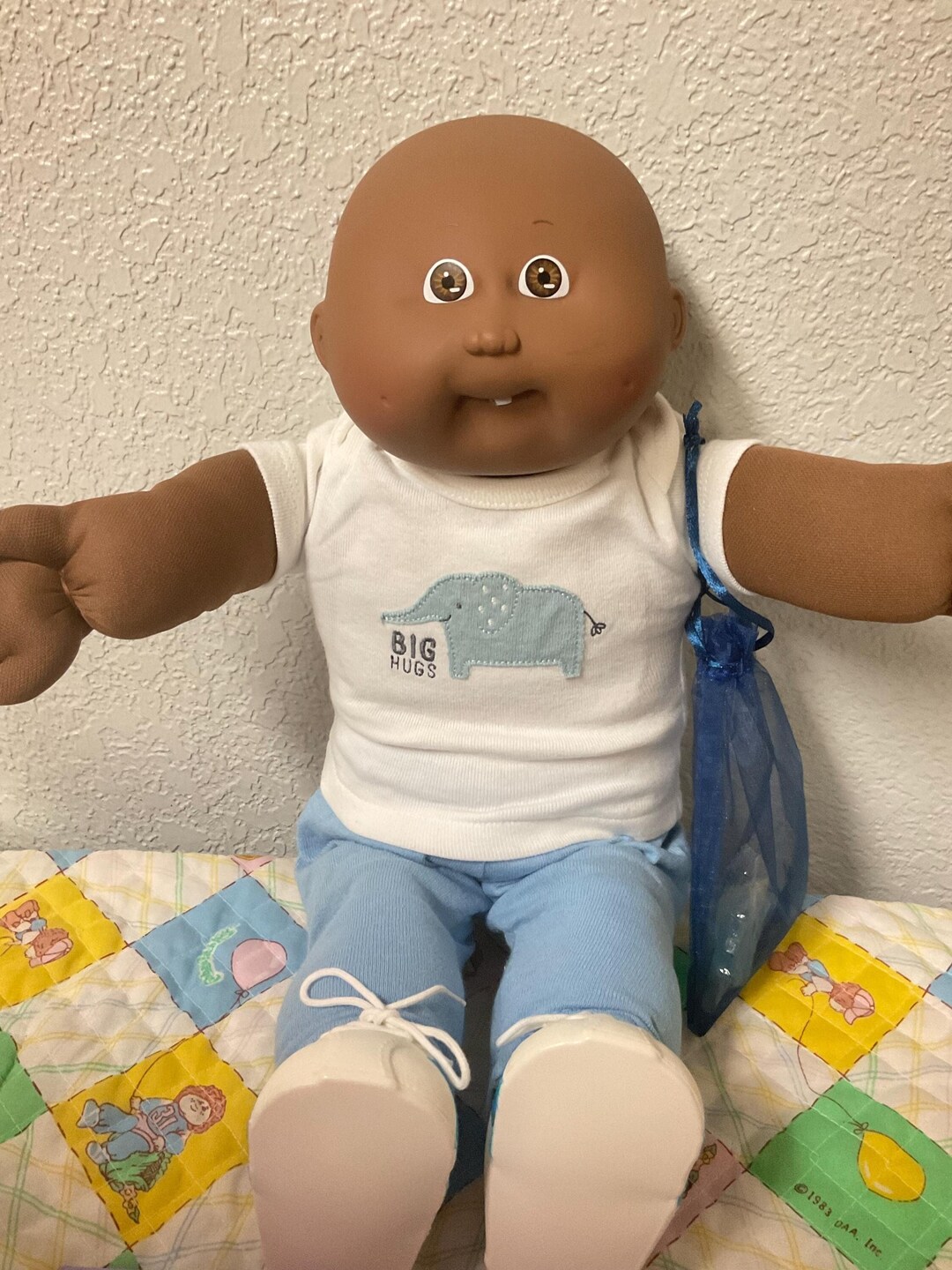 RARE Vintage Cabbage Patch Kid African American Bald Boy Brown Eyes ...
